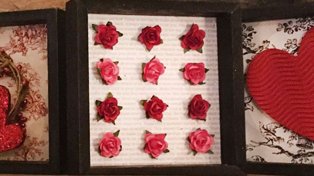 DIY Valentine Shadow Boxes from Dollar Tree