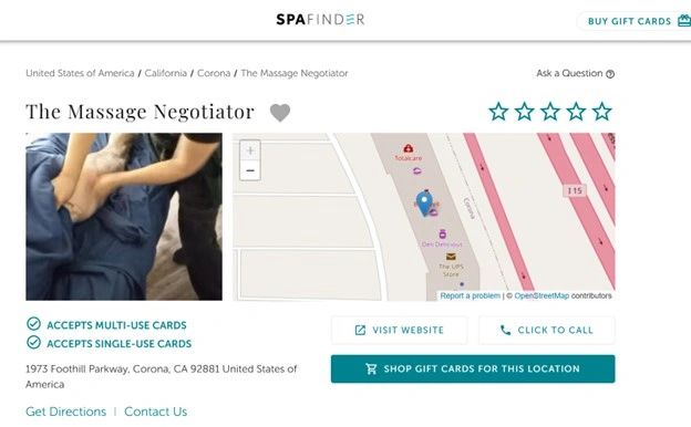 Now Accepting Spafinder Gift Cards
