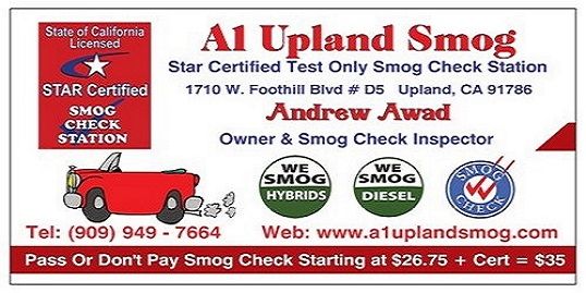 Pass Or Don't Pay $26.75 Star Smog Check A1 Upland Smog
