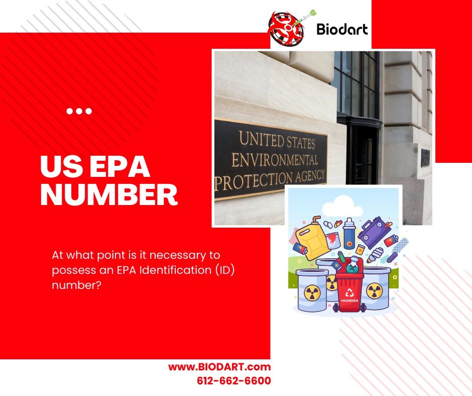 At what point is it necessary to possess an EPA ID number?