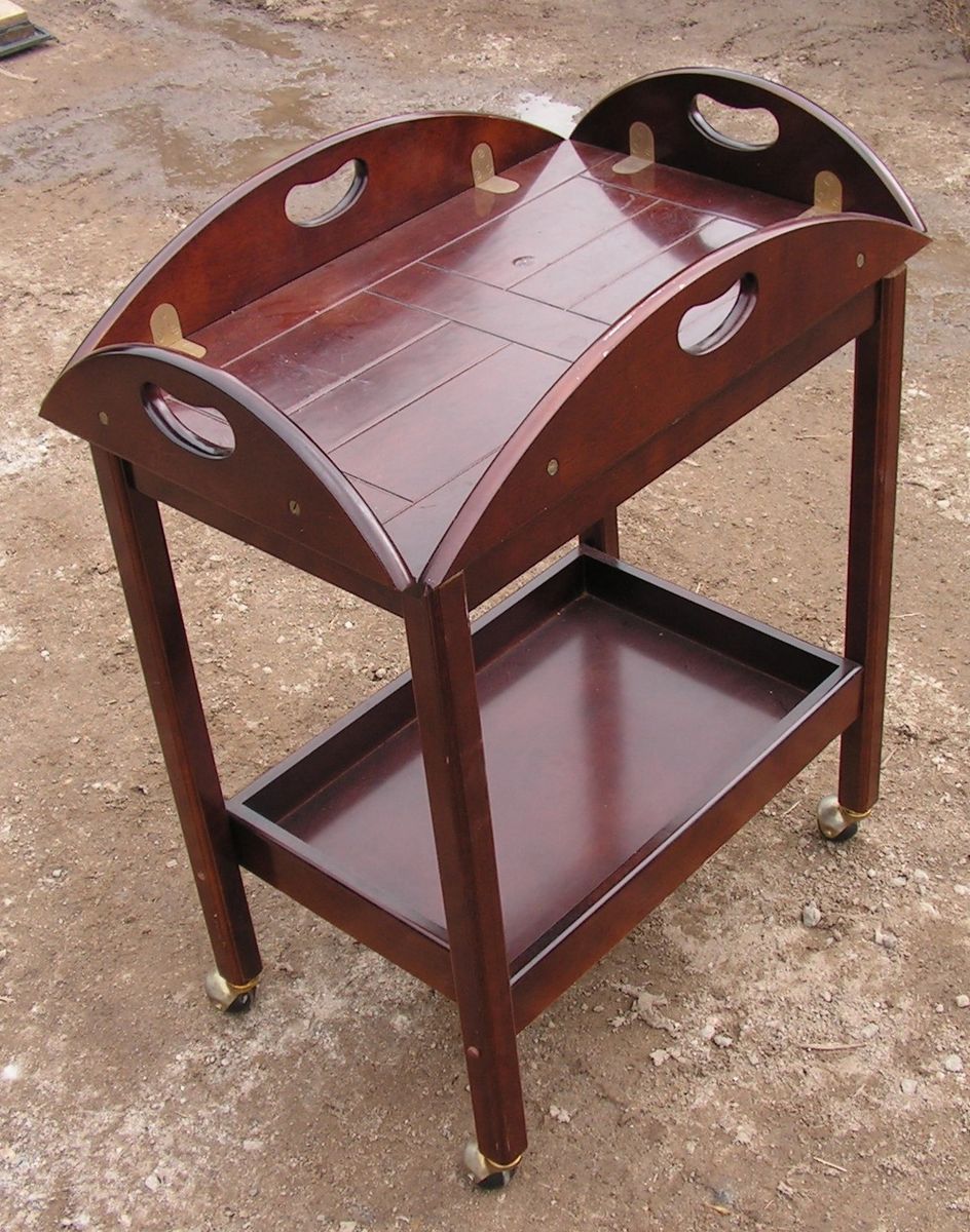 Wood Rolling Tea Cart