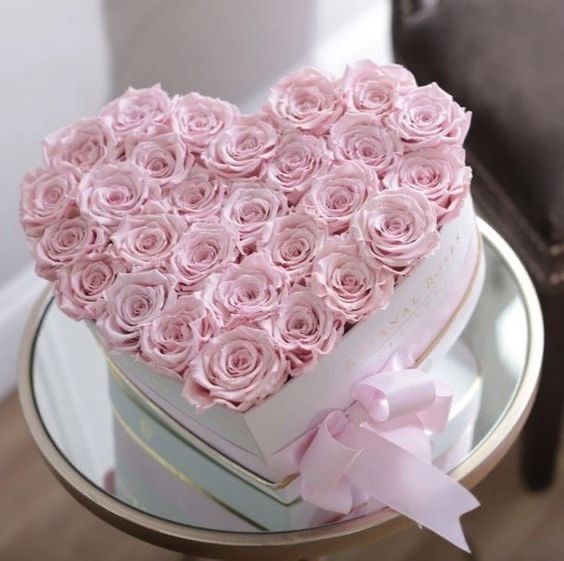 Heart Shaped Preserved Roses