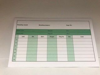 Breeding cards for holder (25)