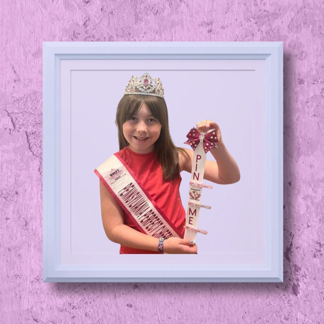 WPA glitter "PIN ME" Back Pack Bow Pin Holder