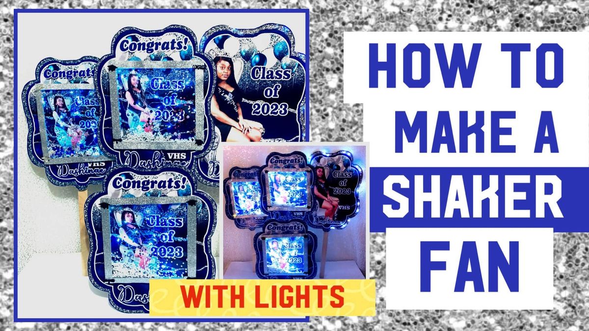 How to Make a 3D Graduation Shaker Fan with Lights - Grad Template and ...