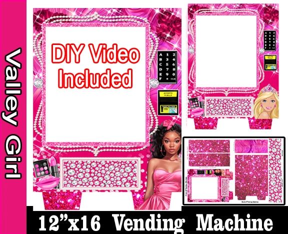 12"x16" - Barbie Inspired - Valley Girl - Custom Vending Machine - Full ...