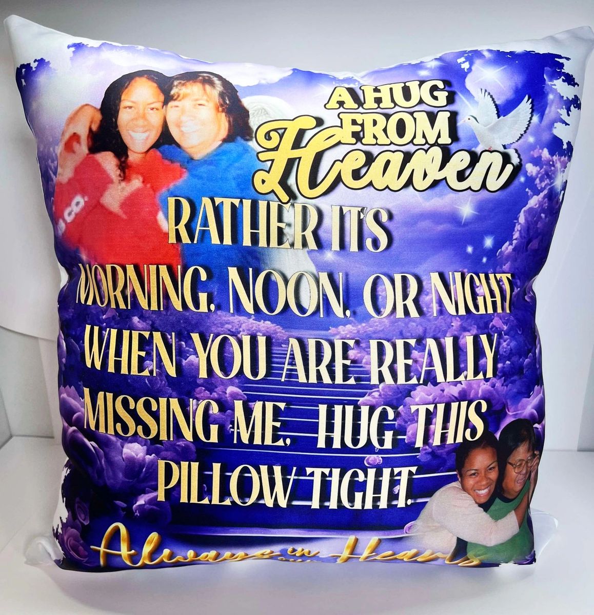 Custom Sublimation Pillow Case Filled - In Memory of - Birthday ...