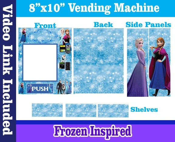 Frozen - Princess Inspired - 8 inch x 10 inch - Custom Vending Machine ...