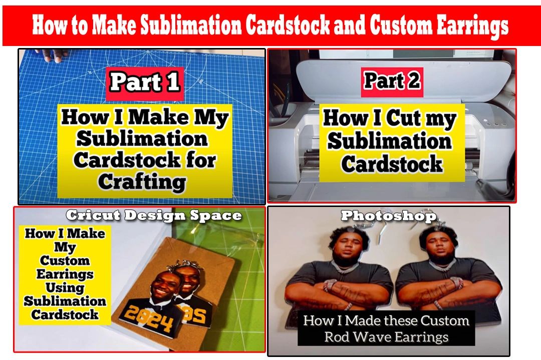 How I Make and Cut My Sublimation Cardstock for Custom Jewelry Fans and ...