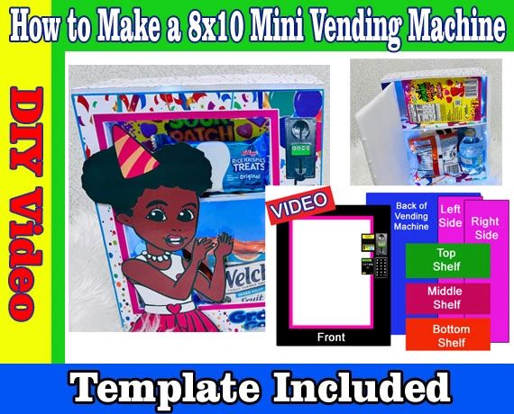 Mini Vending Machine Template - with DIY Video - Great to use as Party ...