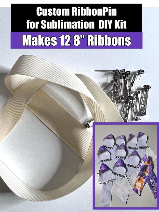 Sublimation Ribbon with Pinbacks Kit - In Memory of - Gender Reveal ...