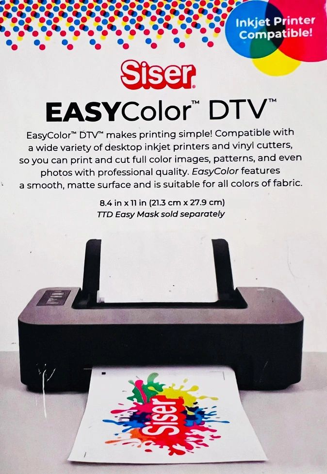 Siser Easycolor DTV for Inkjet Printers - 3 Sheets of Easy Color DTV