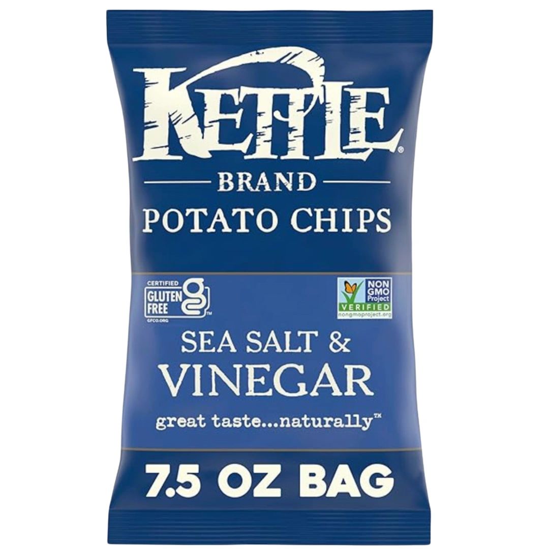 Kettle Brand Sea Salt & Vinegar Kettle Potato Chips – Gluten-Free, Non ...