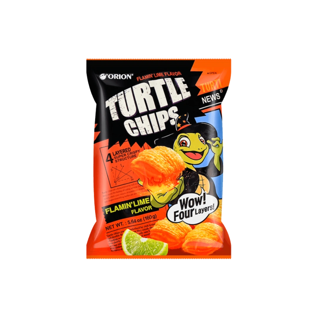 ORION Spicy Lime Corn Turtle Chips 5.64 Oz (160g)