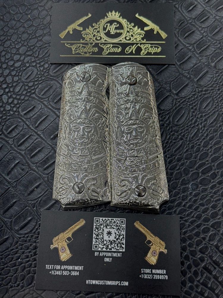 1911 super 38/45 hand made calendario azteca 925 silver