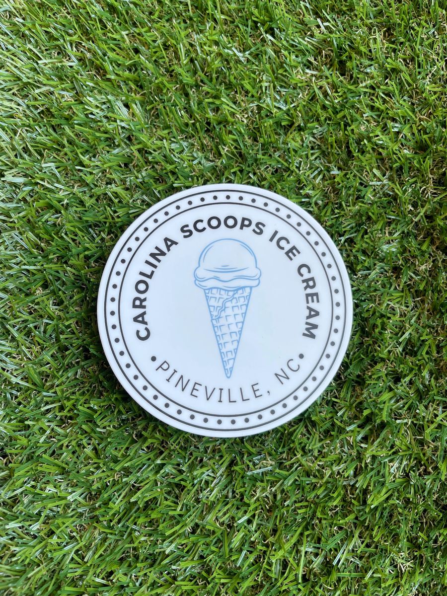 White Vinyl Logo Sticker