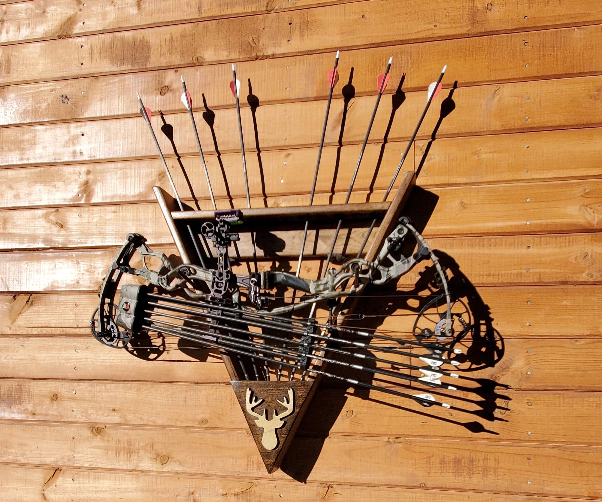Hill Creek Wood Shop - Custom Wood Home Décor, Handcrafted Bow Rack