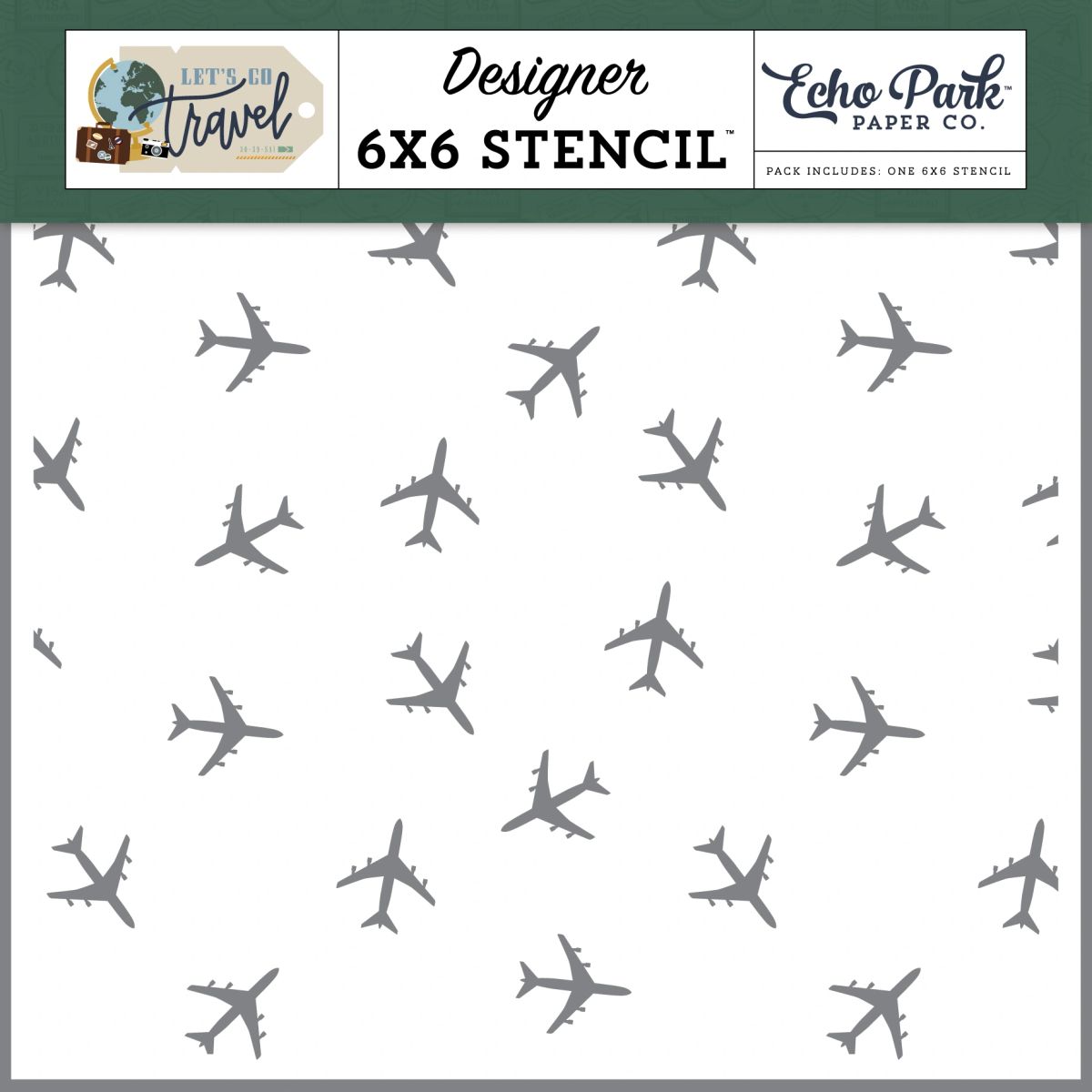 Let’s Go Travel: Fly Away Stencil
