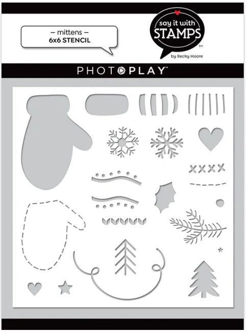 Mitten 6x6 Stencil- Say it with Stamps