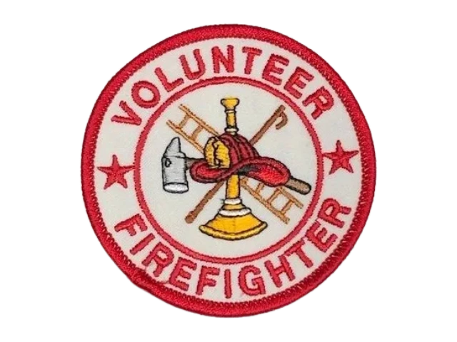 Fire Department Volunteer Firefighter Patch White