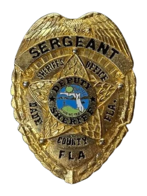 Sergeant Dade County Florida Miami Vice Prop Badge