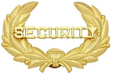 Security Hat Badge Gold Laurel