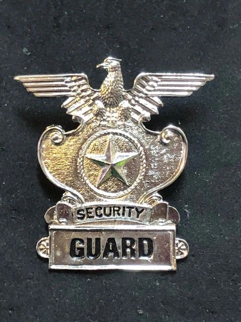 Security Guard Hat Badge Eagle Silver