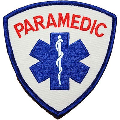 Paramedic Red Shoulder Patch