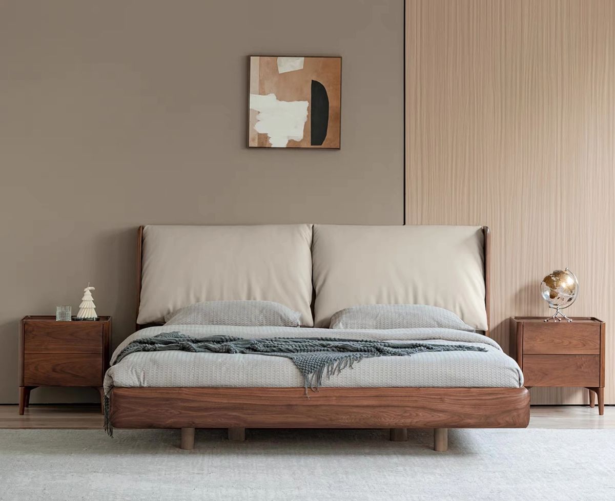 Kahele Solid Walnut Bed