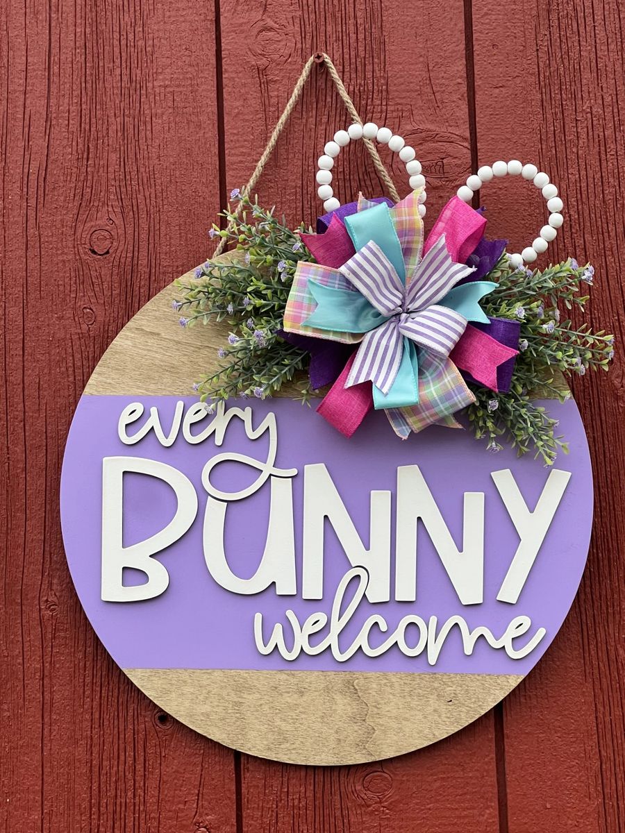 Easter Bunny Welcome Sign