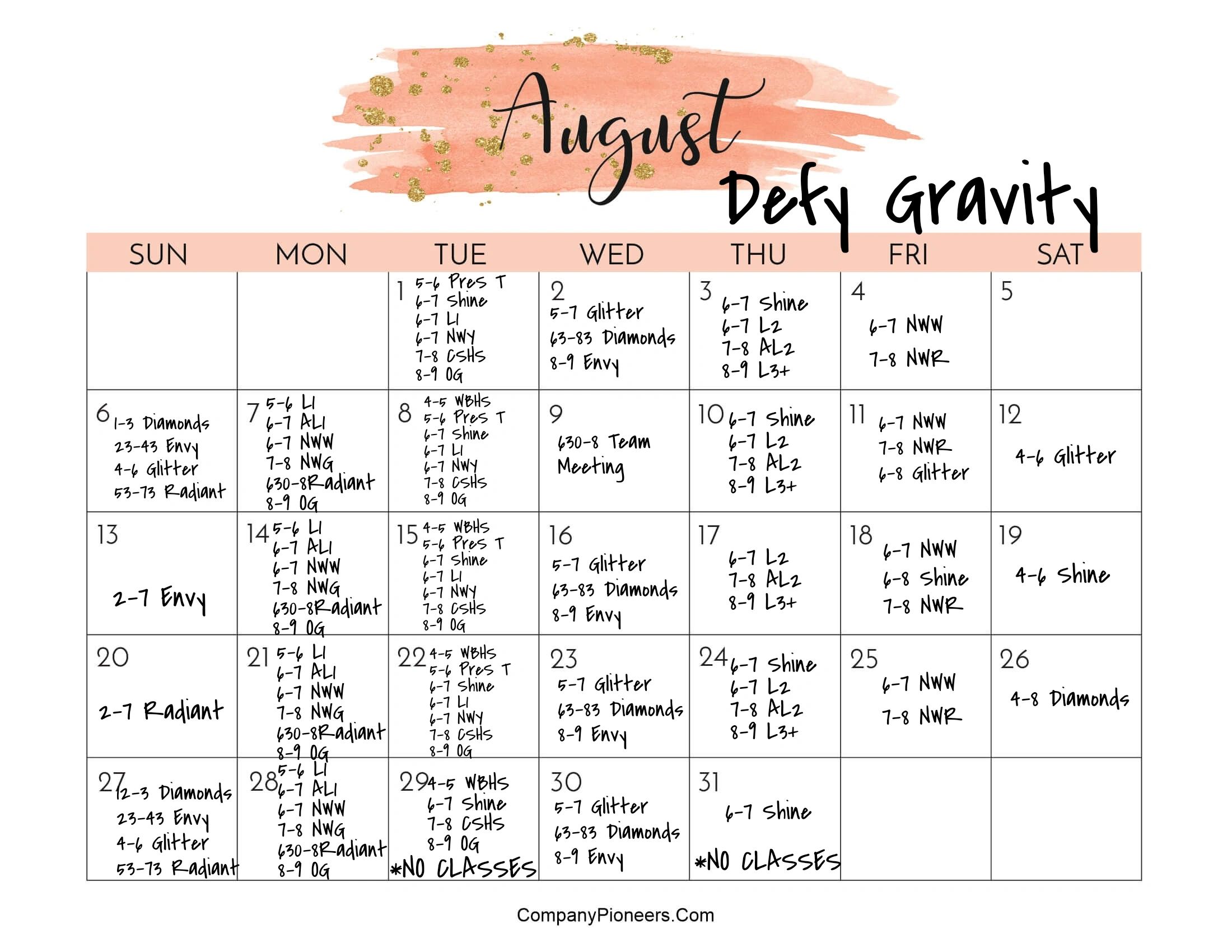 Classes | Defy Gravity Training Center