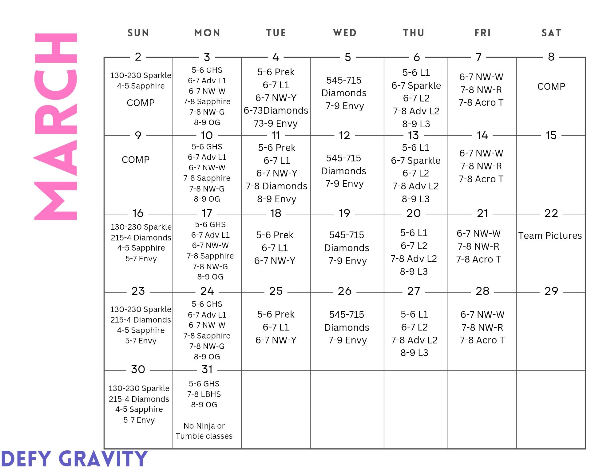 Classes | Defy Gravity Training Center