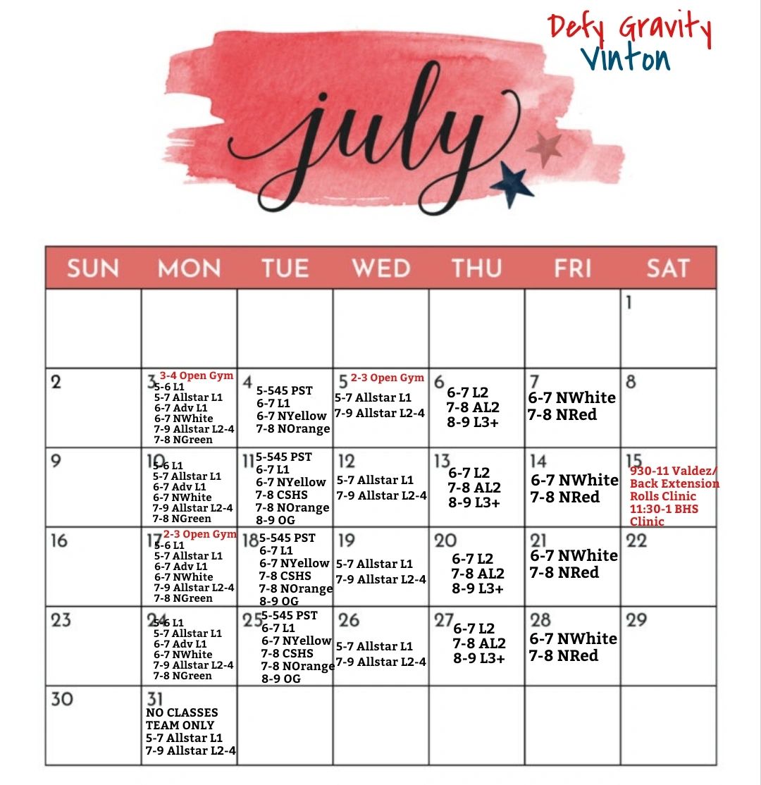 Classes | Defy Gravity Training Center