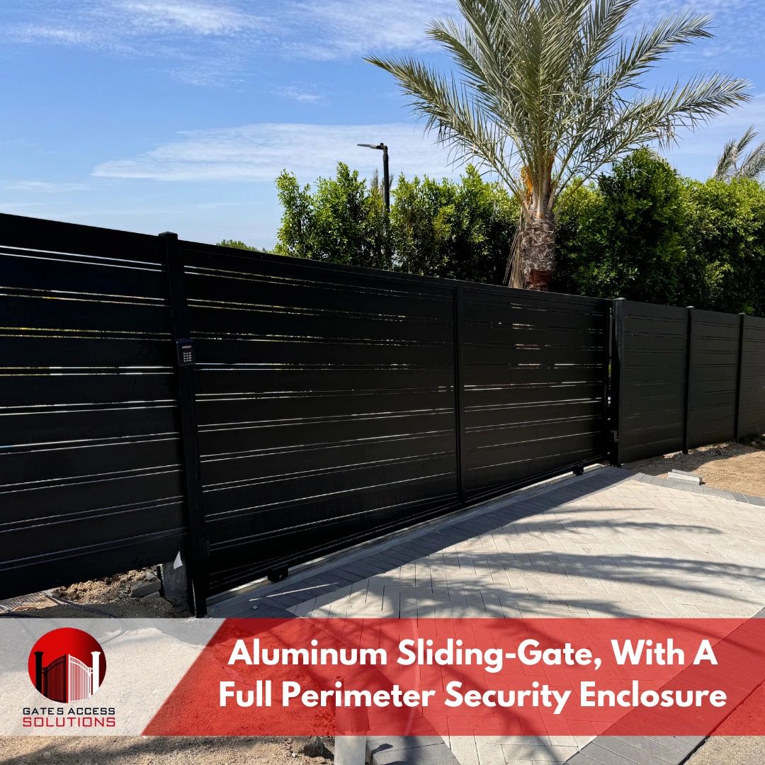 Aluminum Sliding Gate, With A Full Perimeter Security Enclosure