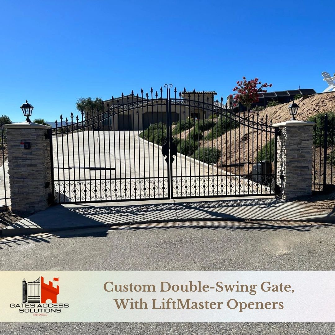 Custom Double-Swing Gate, With LiftMaster Openers