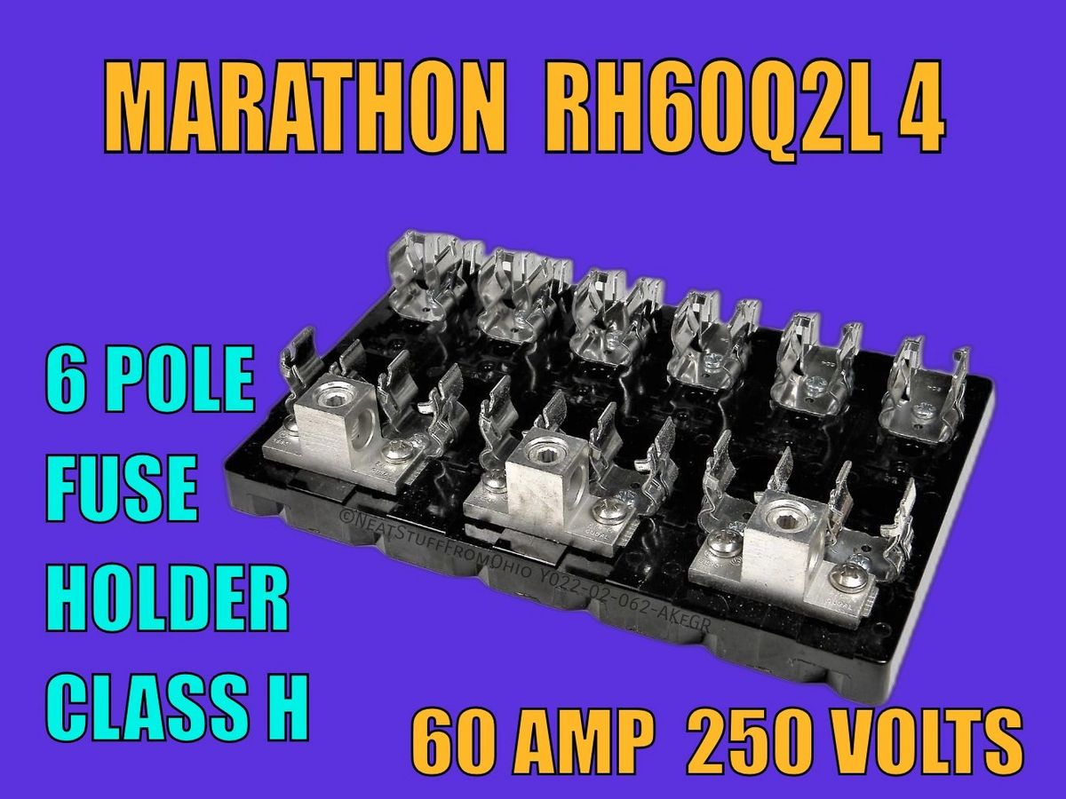 FUSE BLOCK, 3-POSITION, 60A / 250V, 3” x 13/16” CLASS H FUSE BLOCK ...