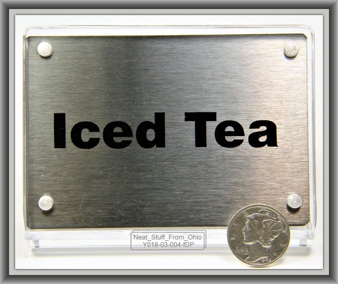ICED TEA SIGN, HIGH-QUALITY ACRYLIC AND ALUMINUM SIGN FOR BREAKFAST BAR ...