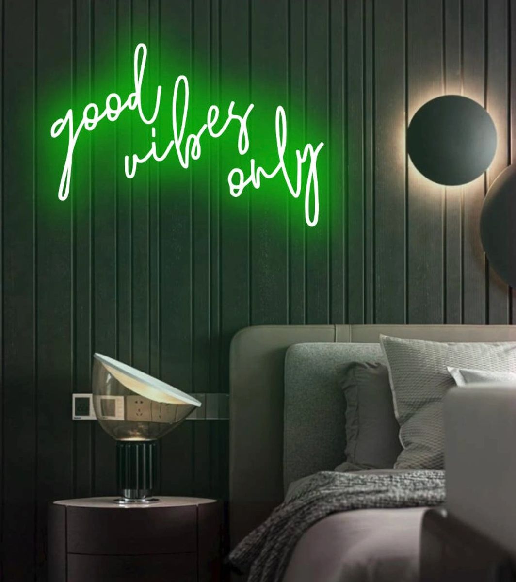 Good Vibes Only Neon Sign (Color: Green, Width: 60 inches)