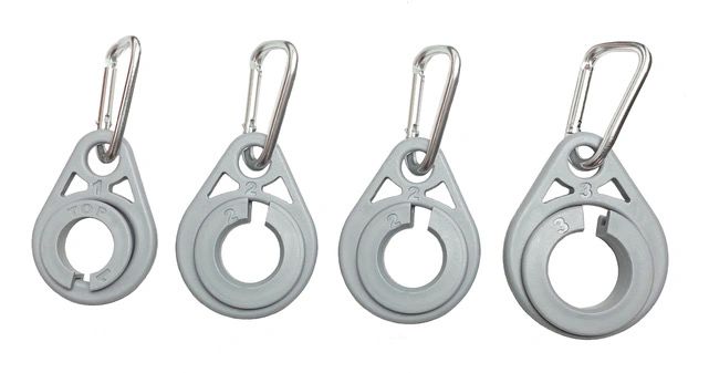 Xtreme Flag Ring Set - to fly (2) Flags on 16 & 22 Fiberglass Poles