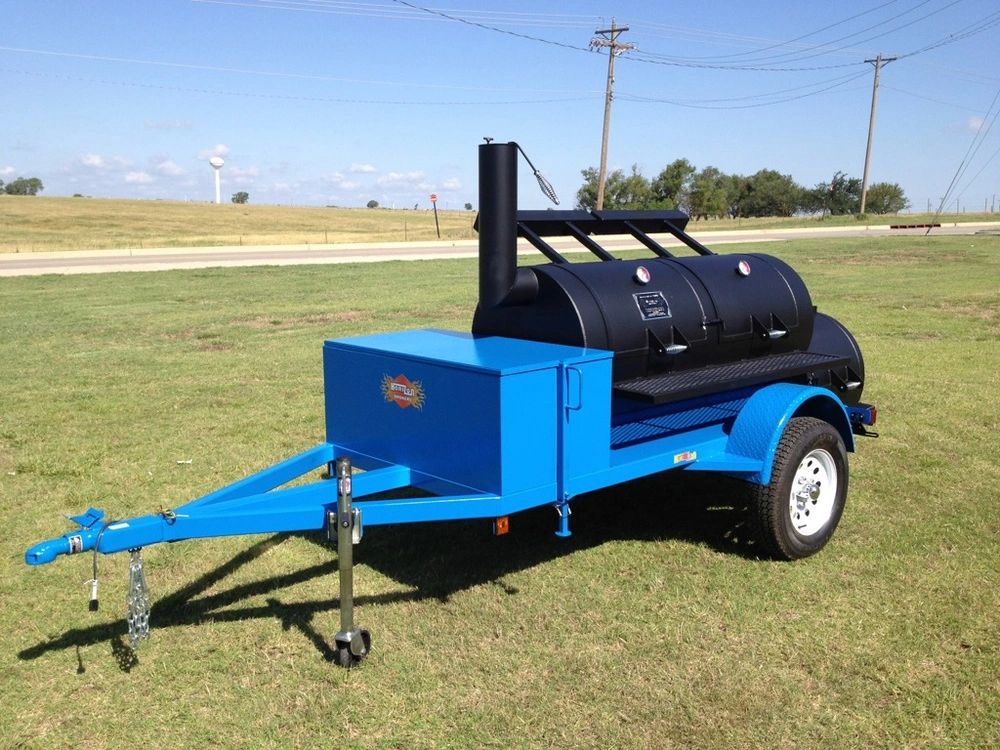 30" Double Door Smoker Trailer