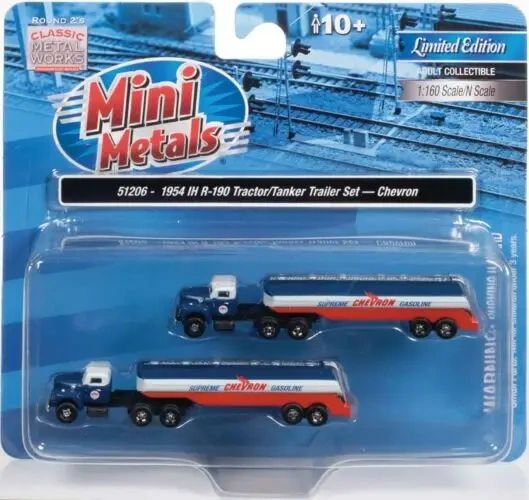 Mini Metals "N" Scale Vehicles, 1954 IH R-190 Tractor/Tanker Trailer ...