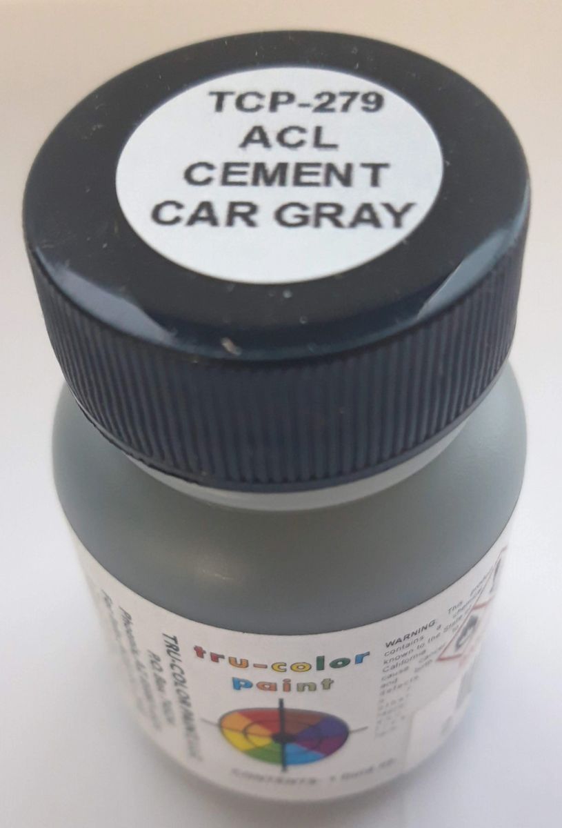 Tru-Color Paint 1 fluid oz Bottle, ACL Cement Car Gray. TCP-279