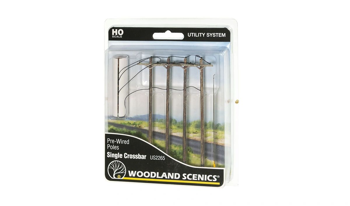 Woodland Scenics "HO" Scale Utility System, Pre-Wired Poles Single ...