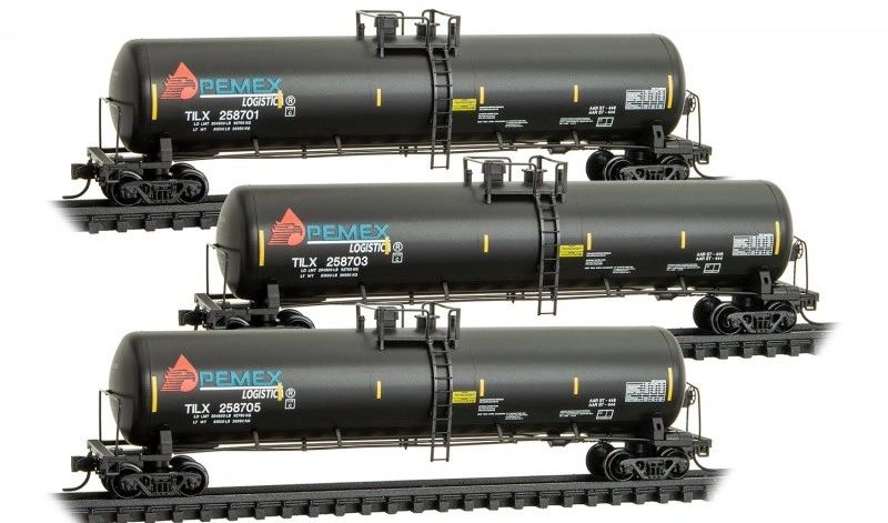 Micro-Trains "N" Scale Freight Cars, 56' Tank Car (3 Car Pack) Trinity ...