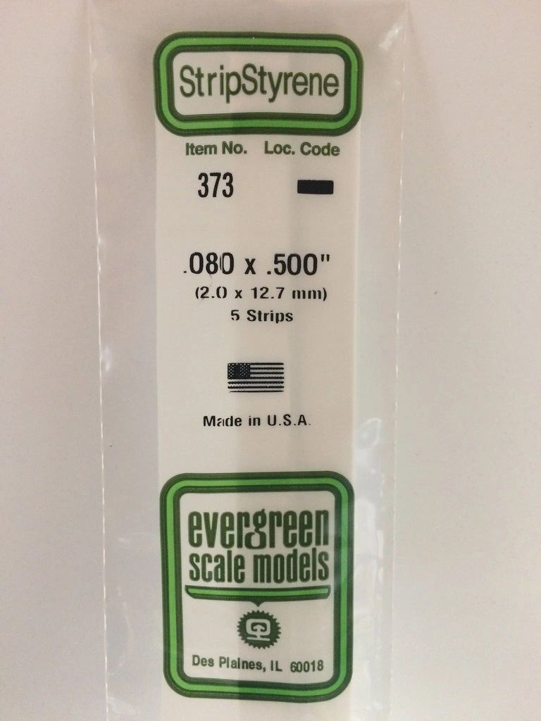 Evergreen Plastics. .080" X .500" X 24" Opaque White Polystyrene Strip ...