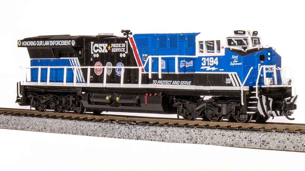 Broadway Limited "N" Scale Locomotive. GE ES44AC CSX "Honoring Our Law Enforcement" (Paragon4 ...