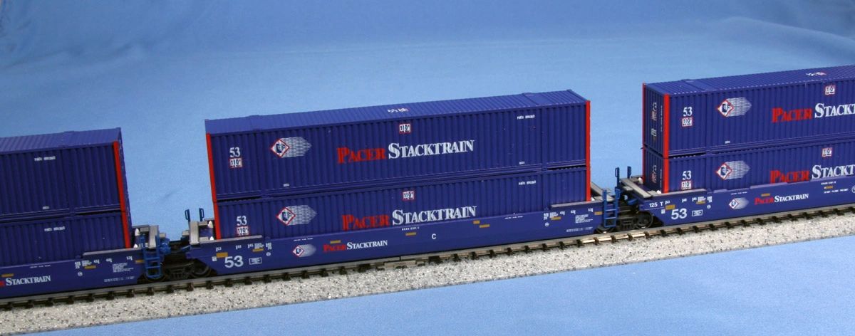 Kato "N" Scale Freight Cars, Gunderson Maxi-IV Double Stack Car With ...
