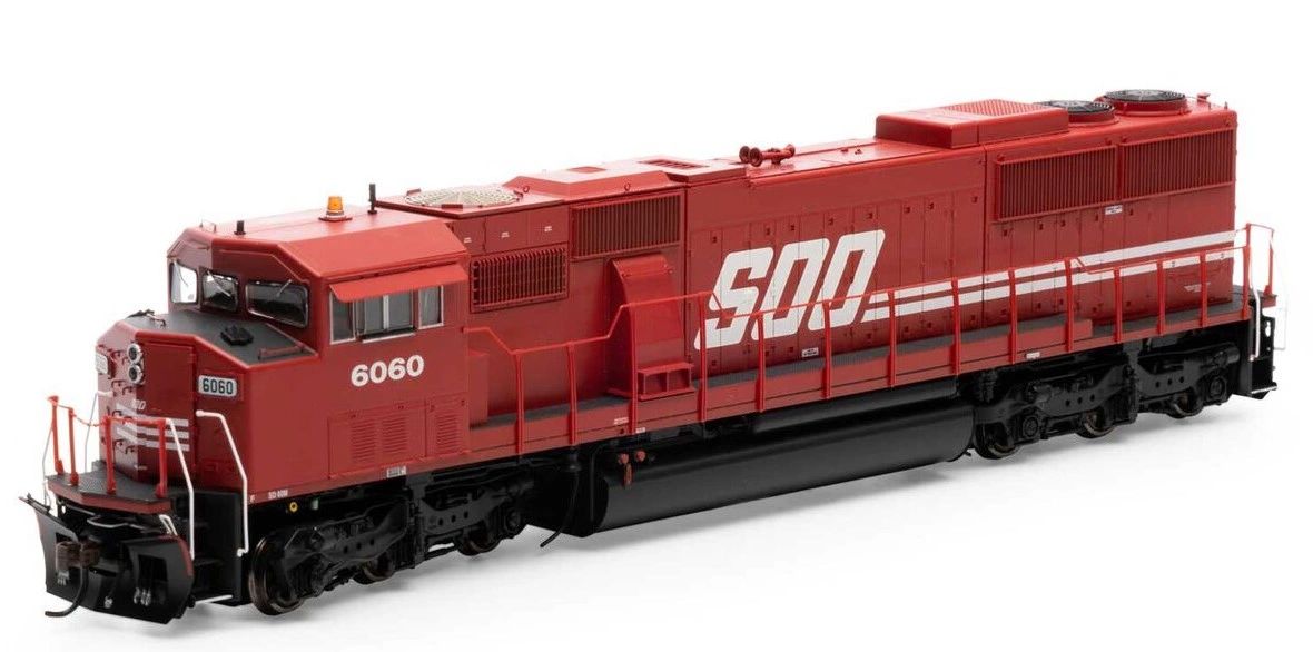 Athearn Genesis HO Scale Locomotive, SD60M "Tri-Clops" Soo Line (DCC & Sound)#6060. ATHG75622