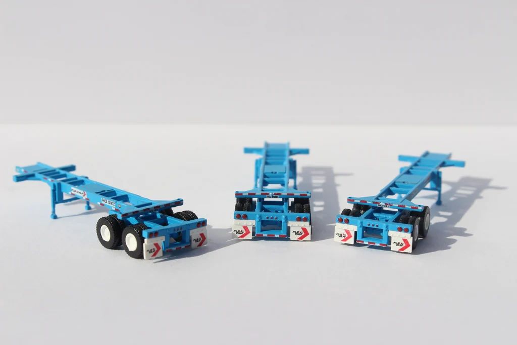 JTC Model "N" Scale Trains. Flexi-Van 20' Container Chassis "with ...