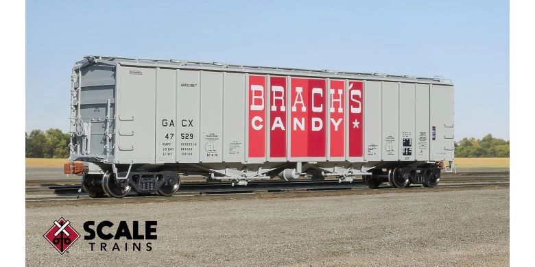 ScaleTrains Rivet Counter HO Scale Freight Cars, GATC 4180cf Airslide Covered Hopper Brach's ...